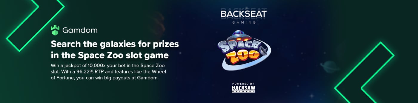 New slot game Space Zoo by Hacksaw Gaming at Gamdom